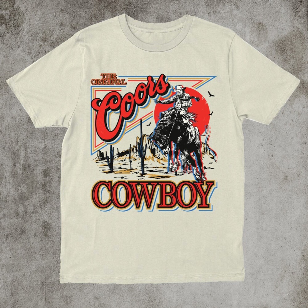 Original Cowboy T Shirt Coors Original Cowboy Tshirt Cowboy - Etsy