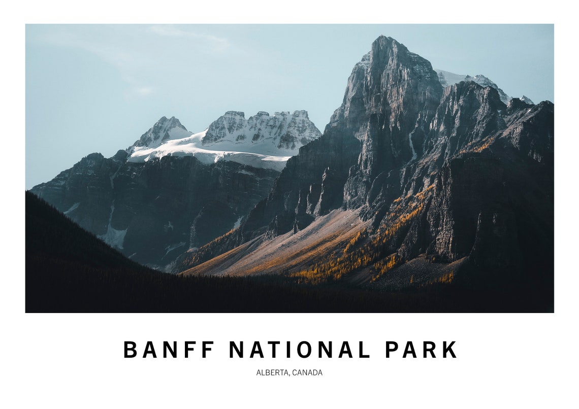 Banff Poster Print, National Park Print, Hiker Gift, Bouldering Gift ...