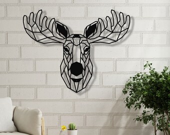 Geometric Moose Head