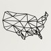 Metal World Map Wall Art, Geometric America Map, Metal USA Map, Metal ...