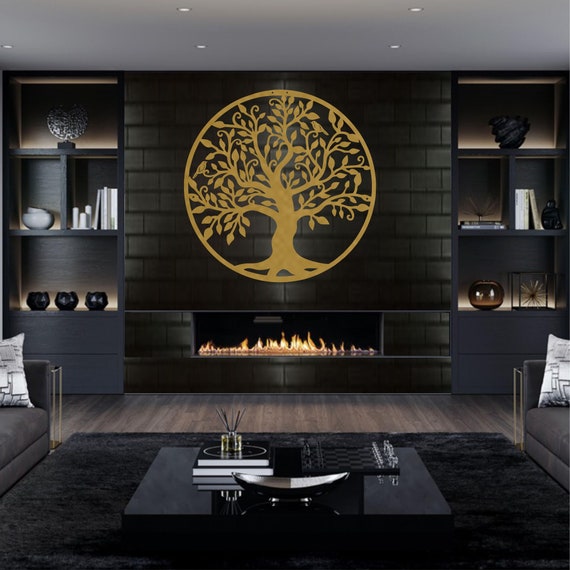 Tree of Life Decoration Metal Wall Art Wall Hangings Metal Family Tree ...