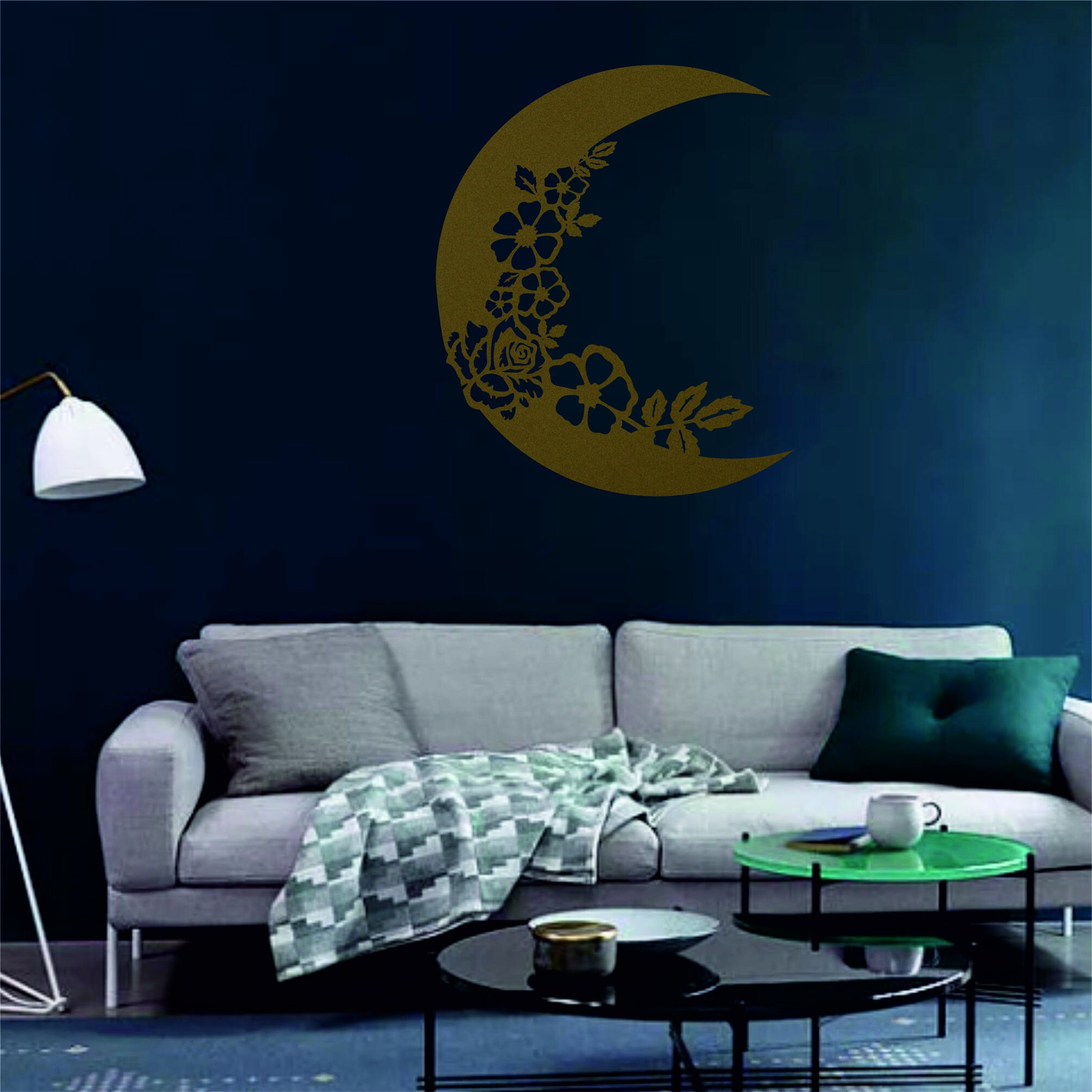 Metal Wall Decor The Moon Wall Art Metal Wall Art Half Moon | Etsy