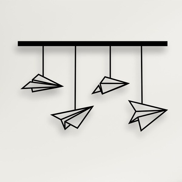 Paper Plane Wall Art - Etsy