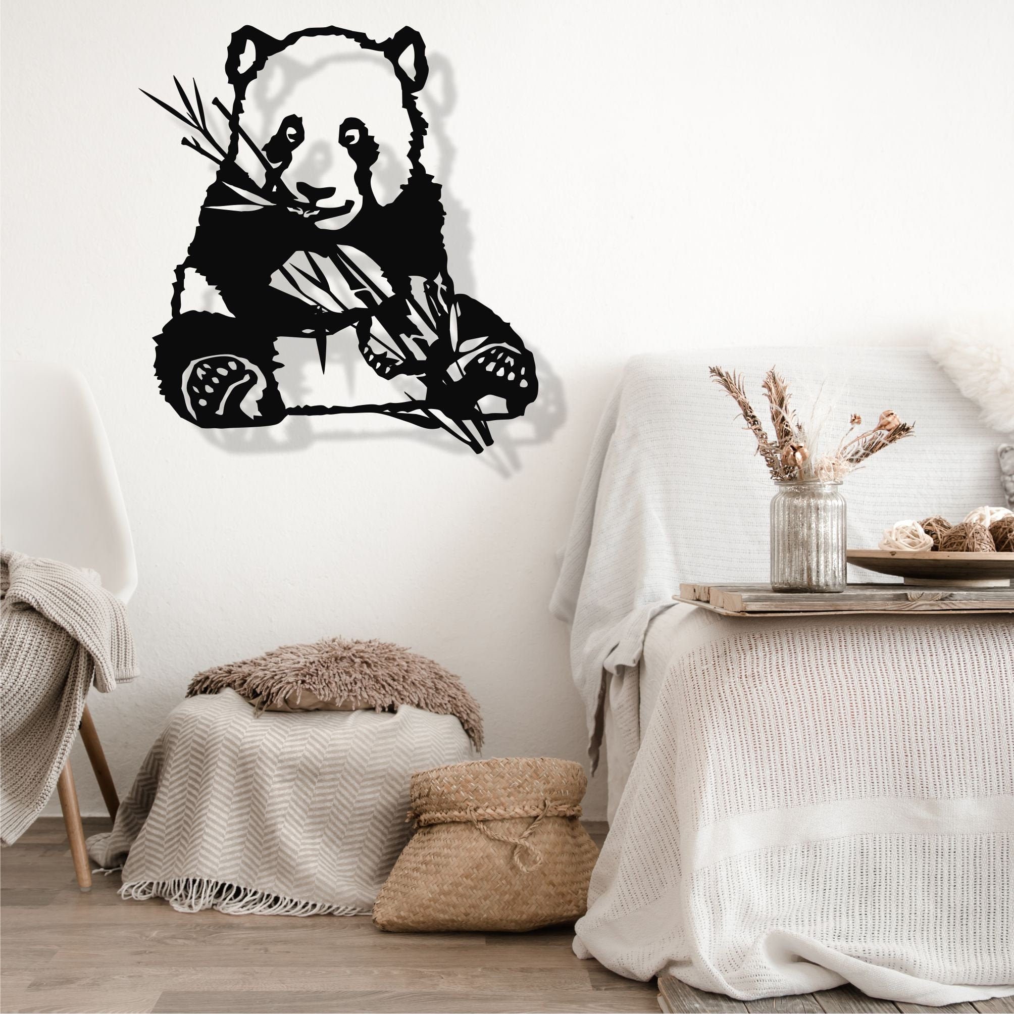 Metal Wall Decor Panda Wall Art Panda Bear Decoration | Etsy