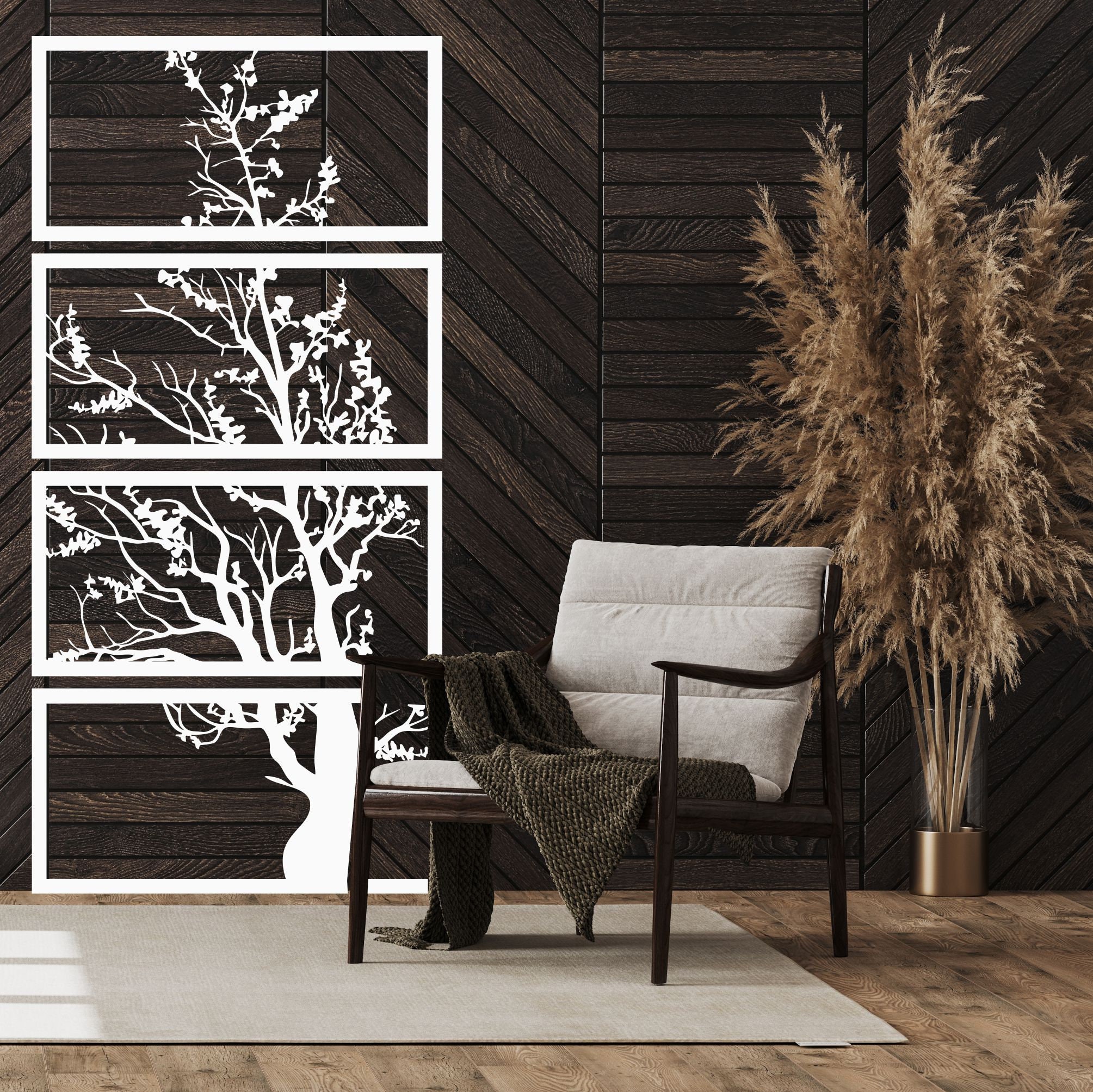 Tree of Life 4 Panels Metal Tree Wall Art Tree Sign Metal - Etsy UK