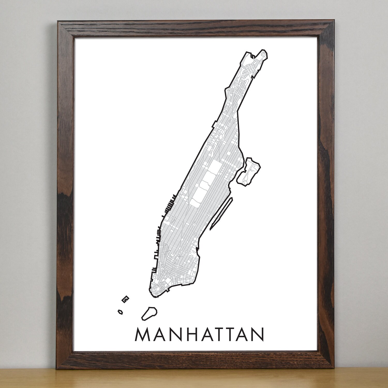 Manhattan Street Map High Resolution Digital Download, Print-at-home up ...