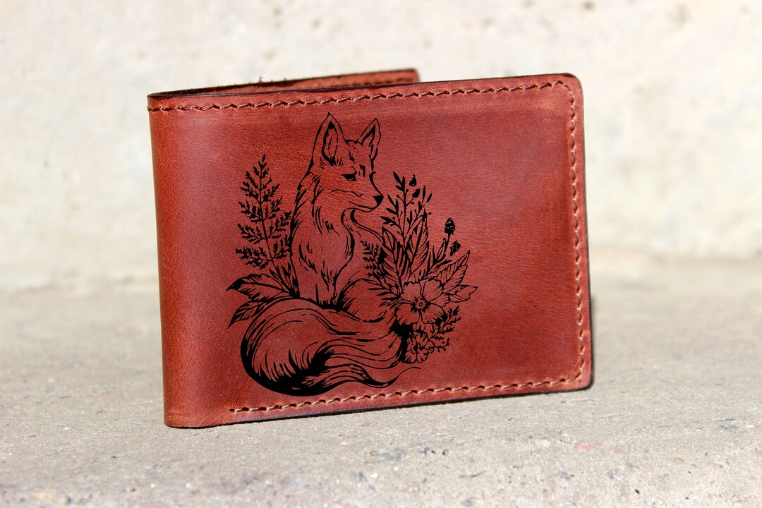 Personalize Fox Wallet, Fox Lovers Gift Wallet, Boyfriend Gift 2022 ...