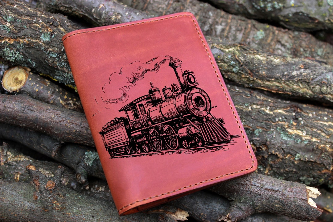 Steam Train Engine Passport Cover,train Wallet,train Fan Gift,railroad ...