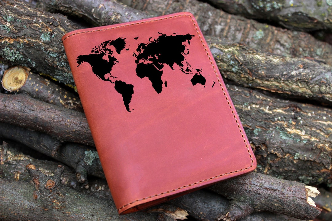 Passport Custom Engraving,world Map,travel Quotes,gift for Traveler ...
