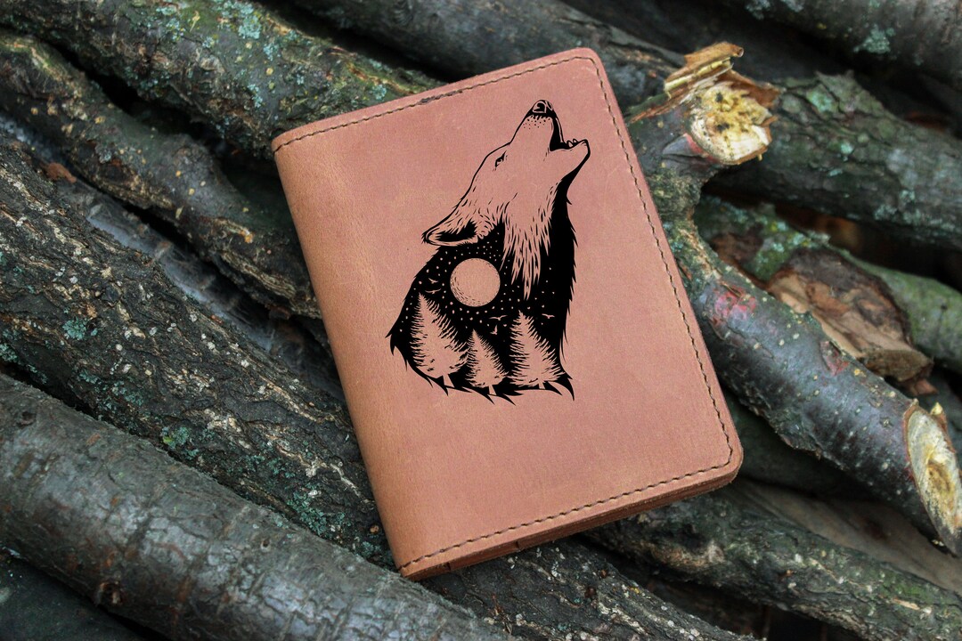 Howling Wolf,passport Cover Wolf Passport Case Wold Passport Leather ...