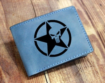 Leather Punisher Wallet - Etsy
