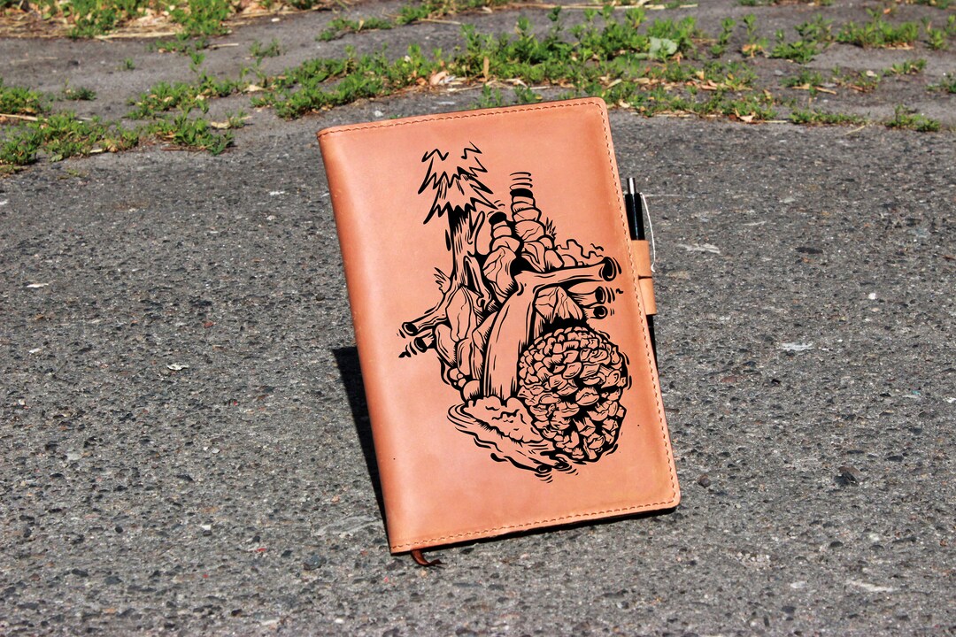 Personalized Leather Notebook Cover, Refillable Journal Cover, A6 ...