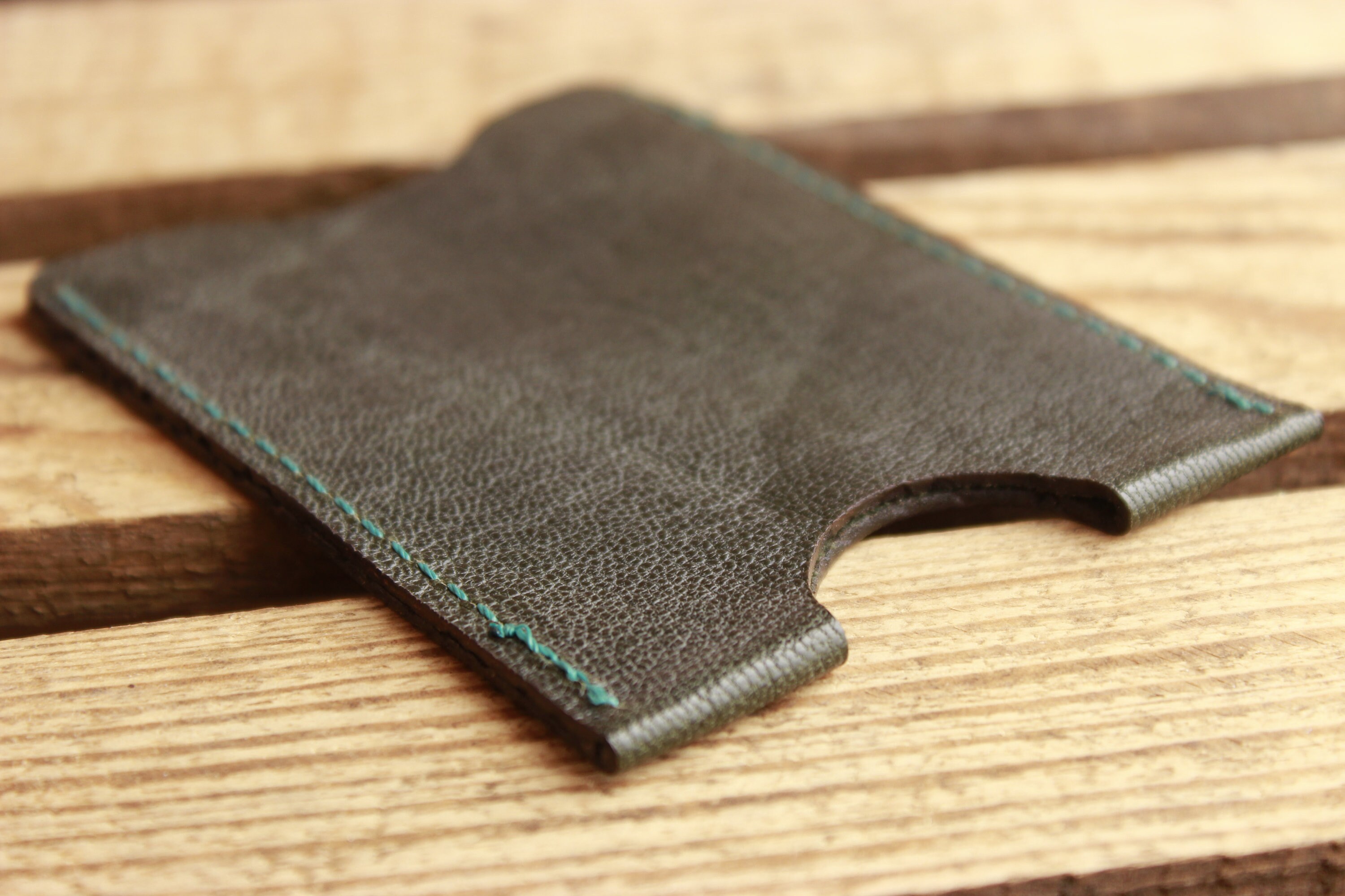 Slim Leather Card Holderminimal Card Holder Leather Card - Etsy UK