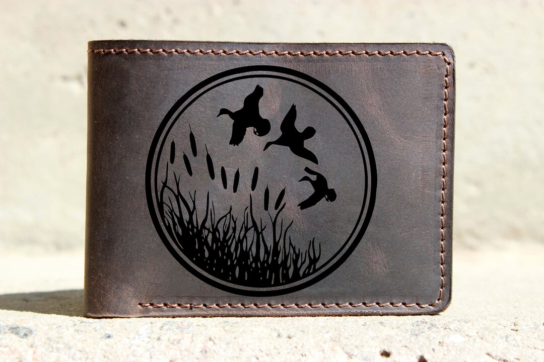 Hunter Club Bifold Leather Custom Wallet - Personalized Gift for ...
