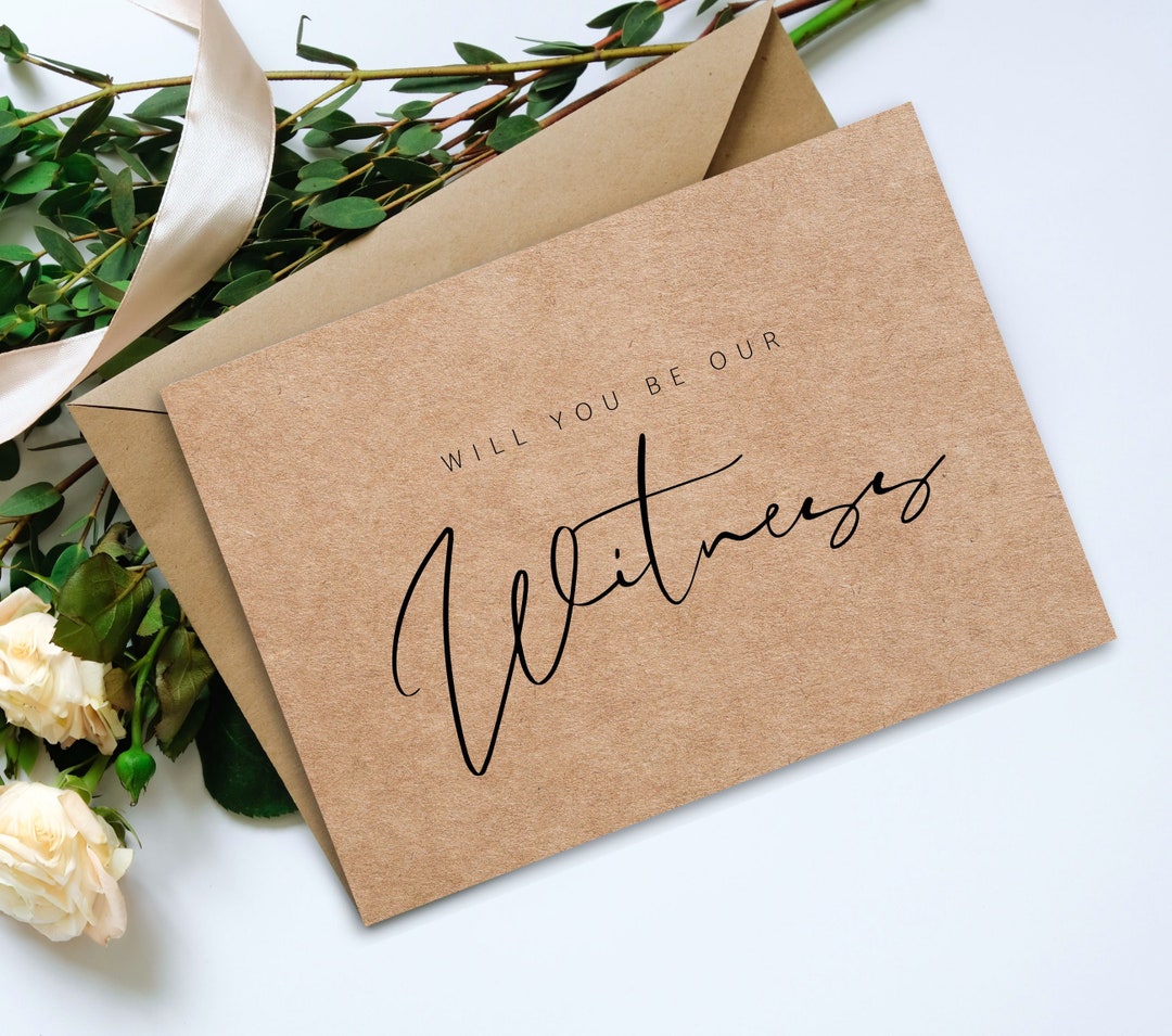 Witness | Will You Be Our Witness Card - Witness Proposal Card - Card ...