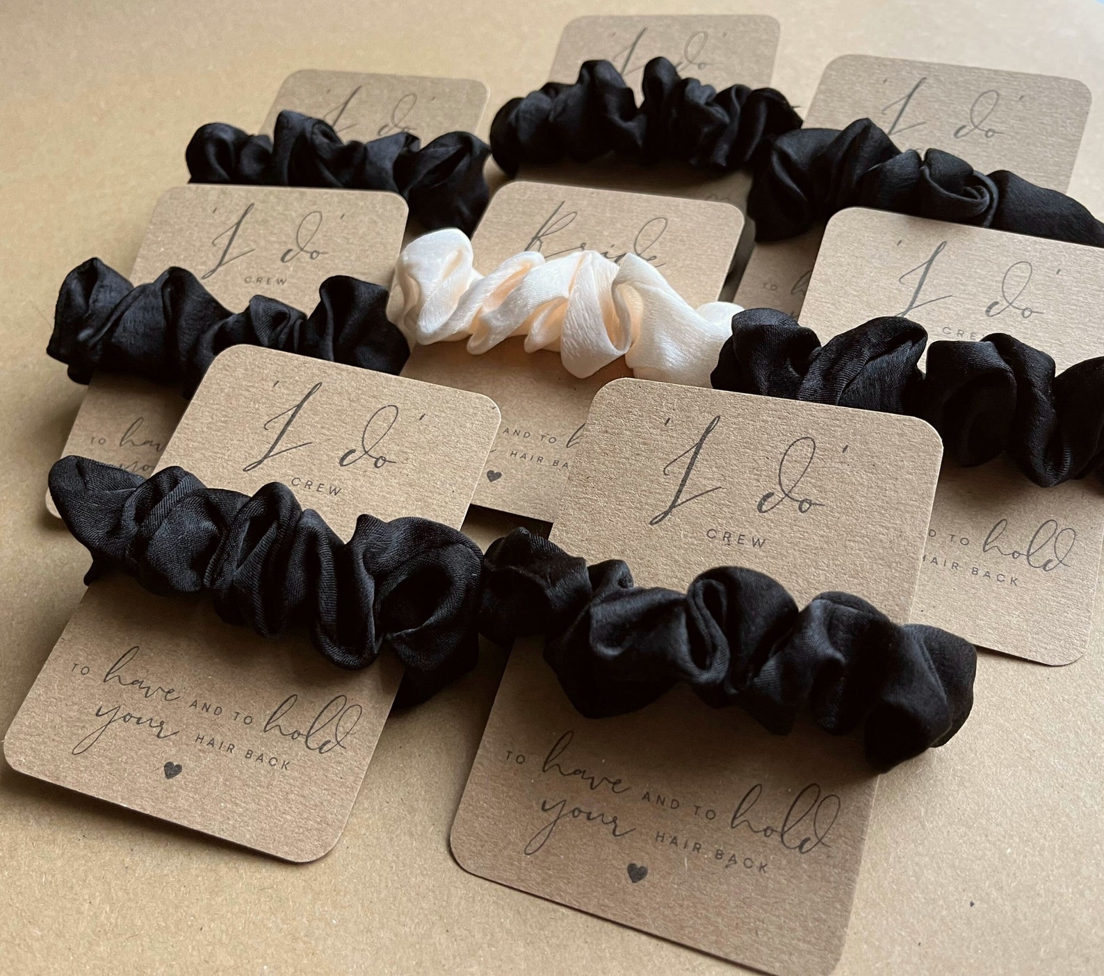Hen Do Scrunchies Bride Tribe Favours Black Theme Hen Do I Do Crew ...