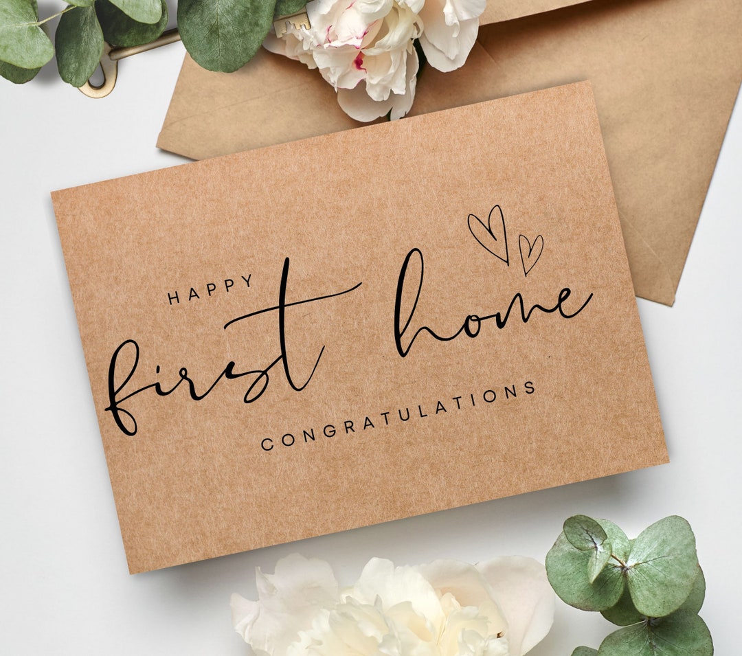 Happy First Home Congratulations Card New House Card Card - Etsy
