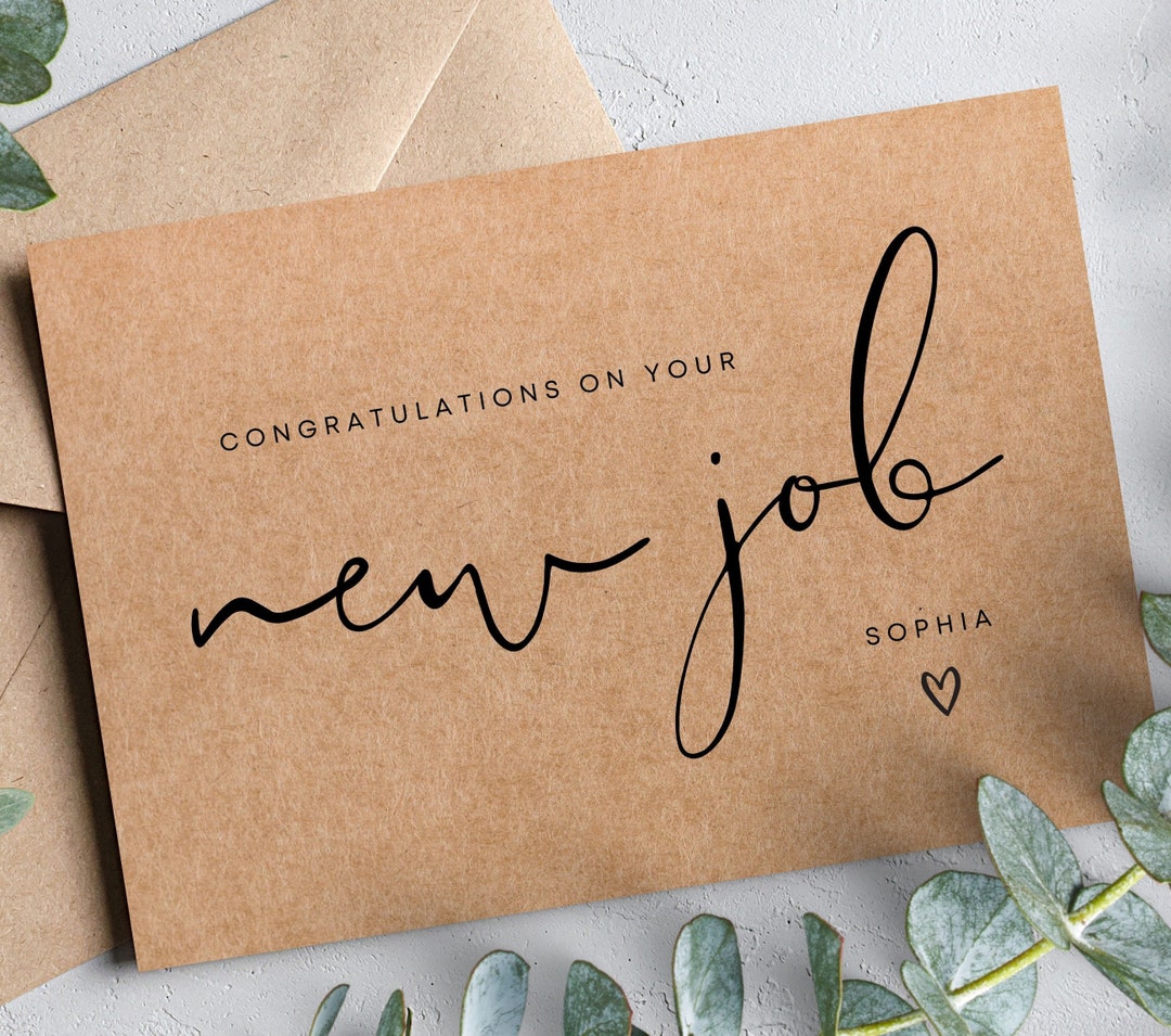 Personalised Congratulations on Your New Job Card New Job - Etsy UK
