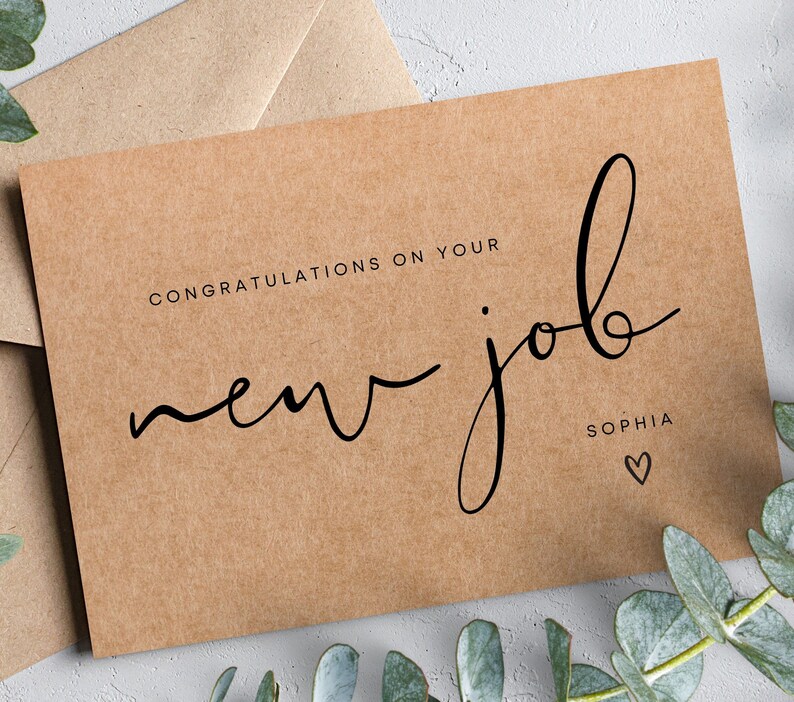 Personalised Congratulations on Your New Job Card New Job - Etsy UK