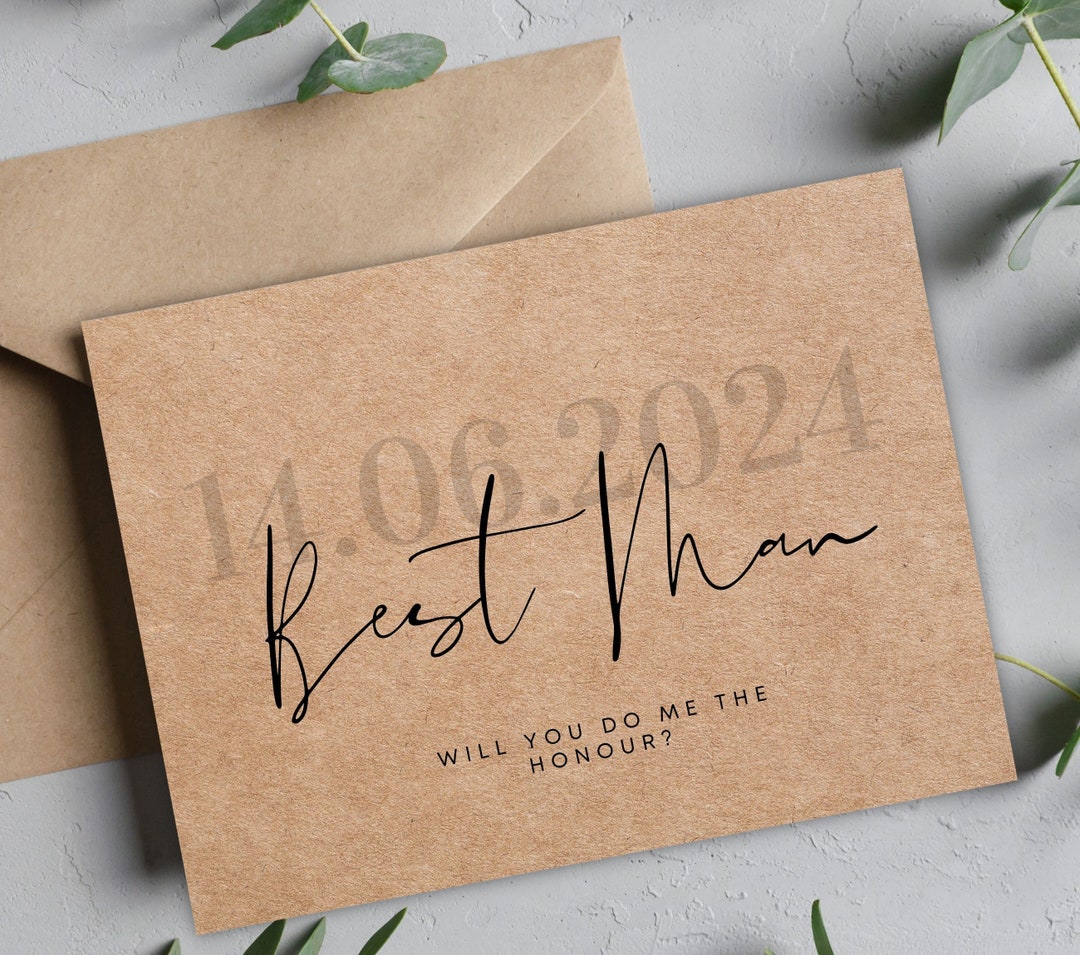 Best Man | Will You Be My Best Man Card - Best Man Proposal Card - Card ...