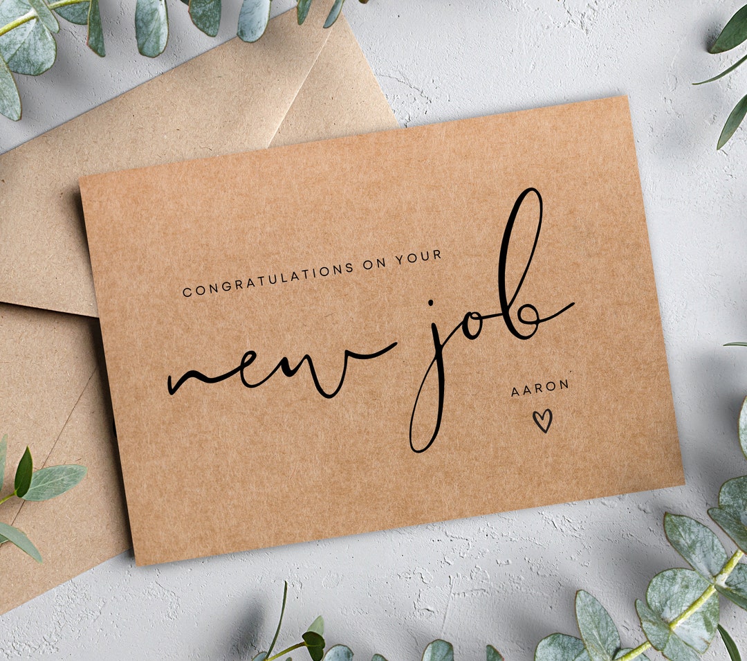 Personalised Congratulations on Your New Job Card | New Job Card - Card ...