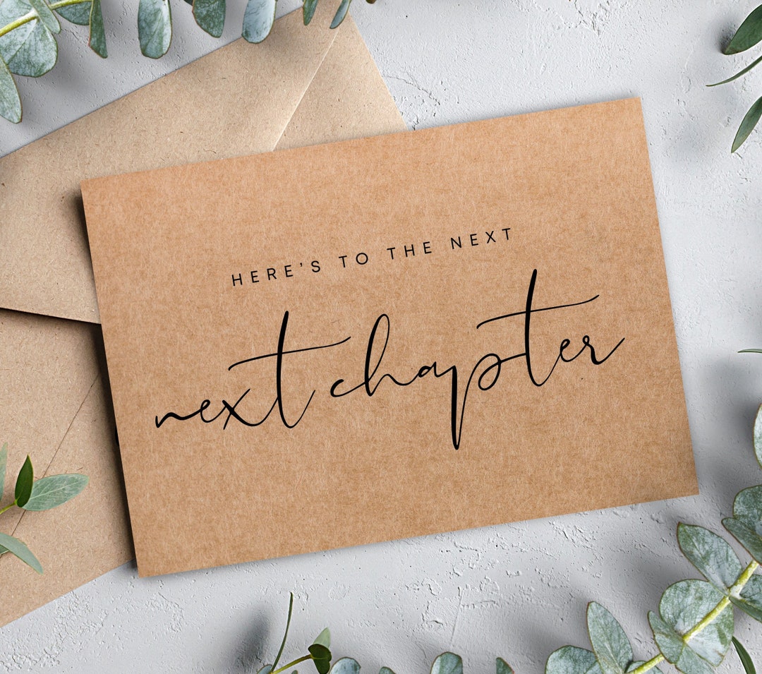 Here's to the Next Chapter | New Job Card - Card for New Home ...