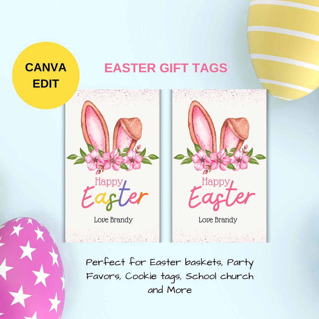 Easter Gift Tags | Easter Basket Labels | Party Favor Tags for Kids ...