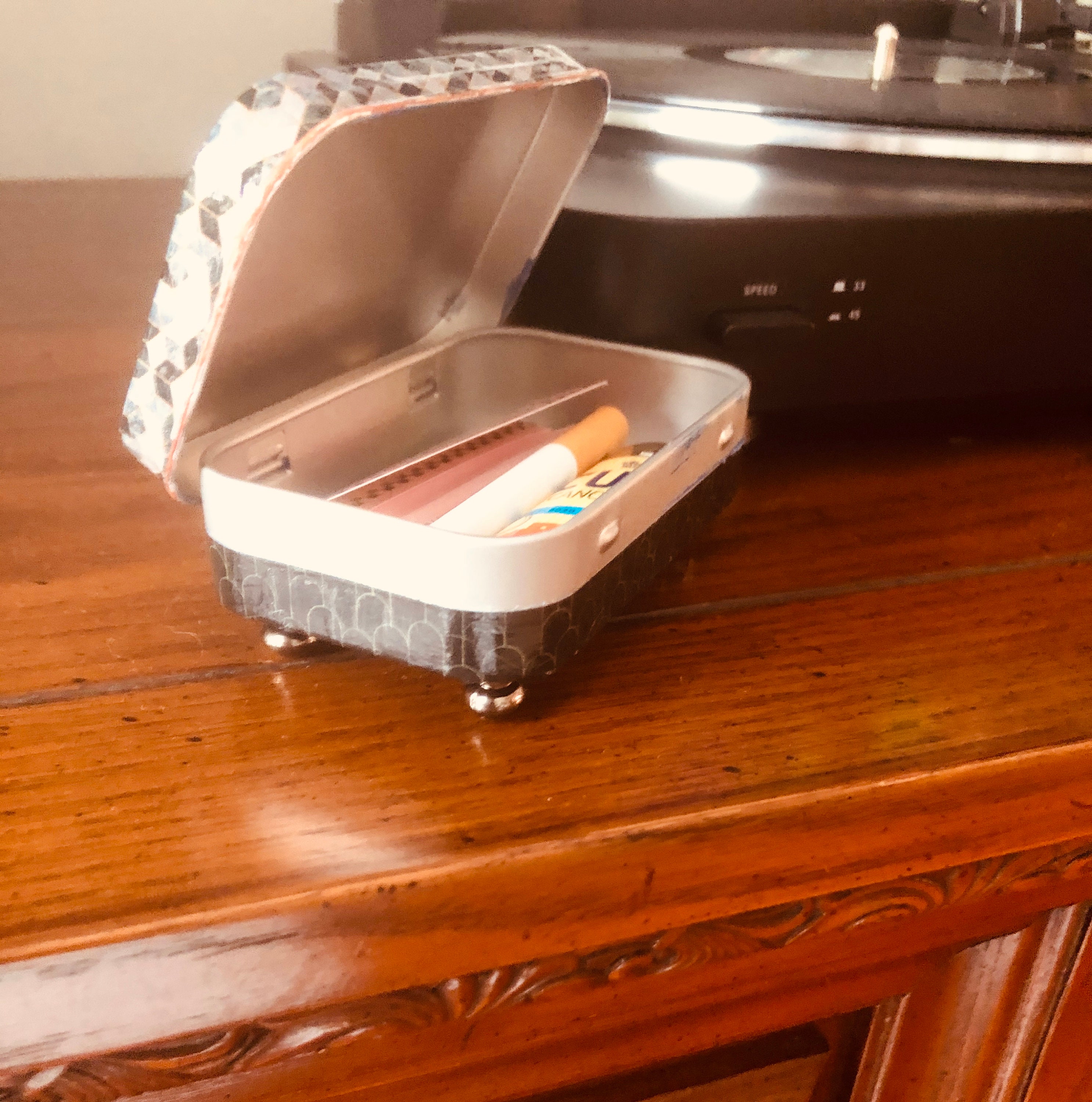 Weed Storage Tin, Jimi Hendrix Hand Painted . Altered Hinged Tin Box - Etsy