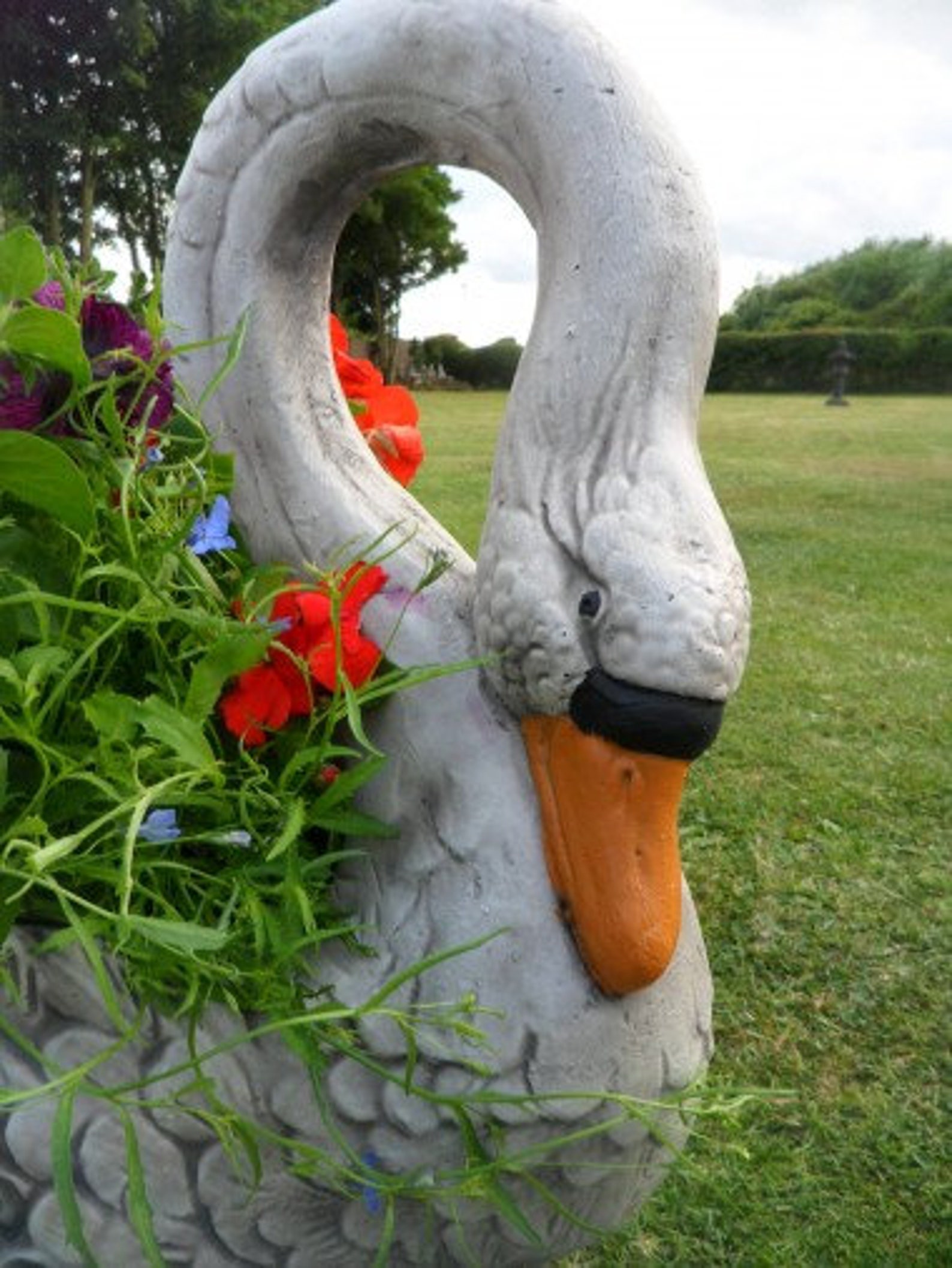 Stone Concrete Swan Planter DELIVERY EXCEPTIONS - Etsy