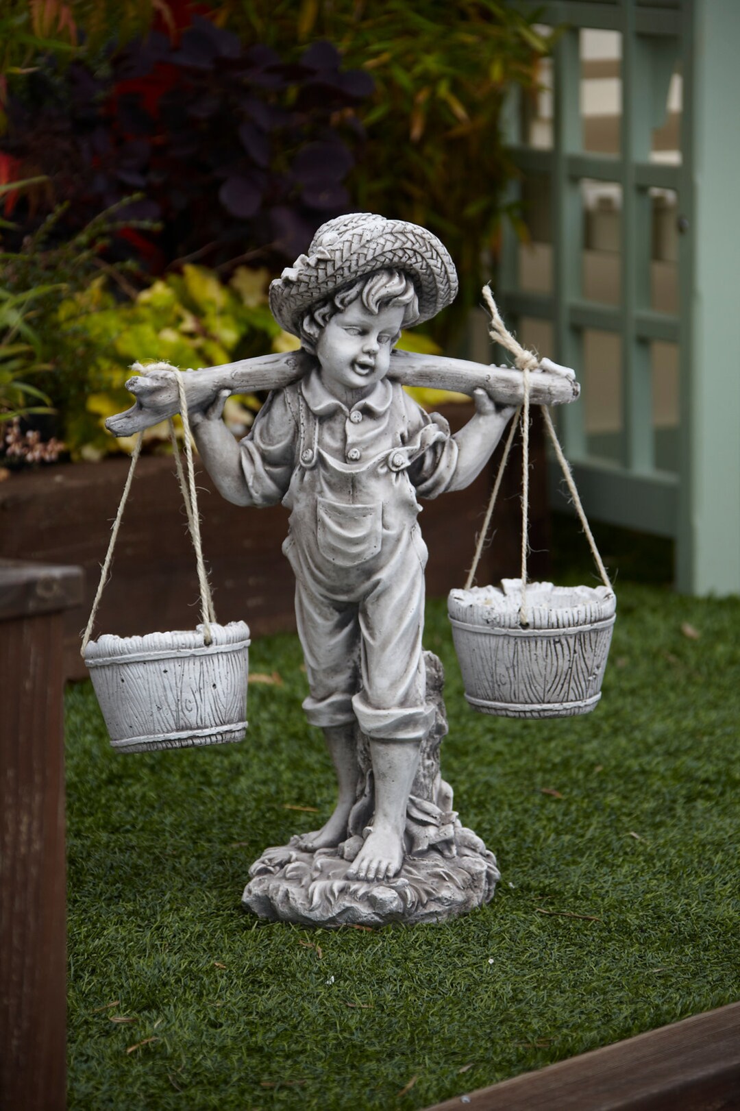 Stone Concrete Boy & Buckets DELIVERY RESTRICTIONS - Etsy