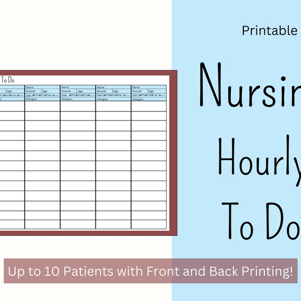 Cna Rounding Sheet - Etsy