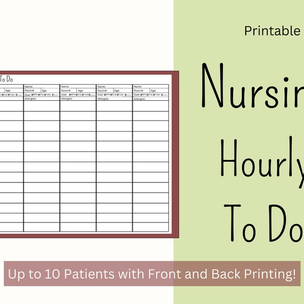 Cna Rounding Sheet - Etsy