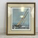 Vintage John Collette yatch Racing Etching Vintage John Collette ...