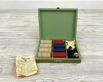 Vintage Poker Set - Etsy