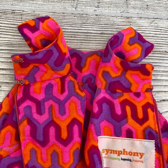 1960s Mod Retro Groovy Symphony Maxi Dress/ Twiggy Fa… - Gem