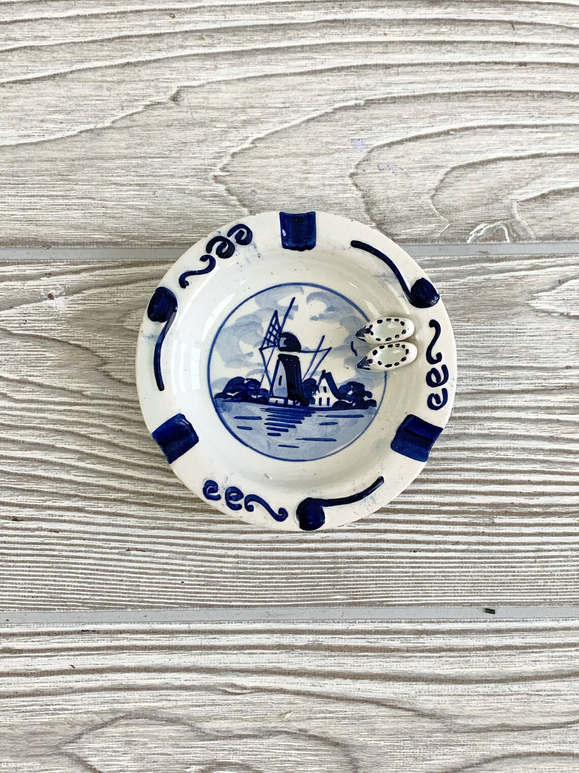 Vintage Signed Hand Painted Delft Ashtray with ShoesSMH | Etsy