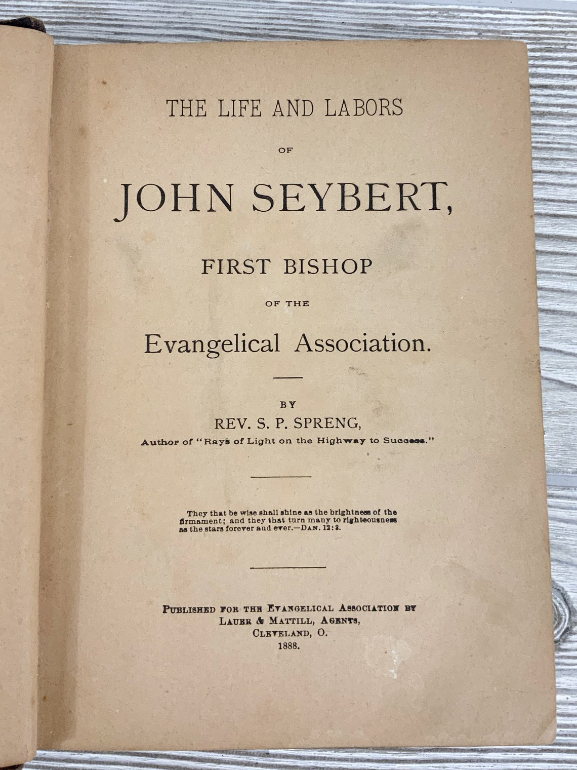 Rare the Life and Labors of John Seybert First Bishop of the | Etsy