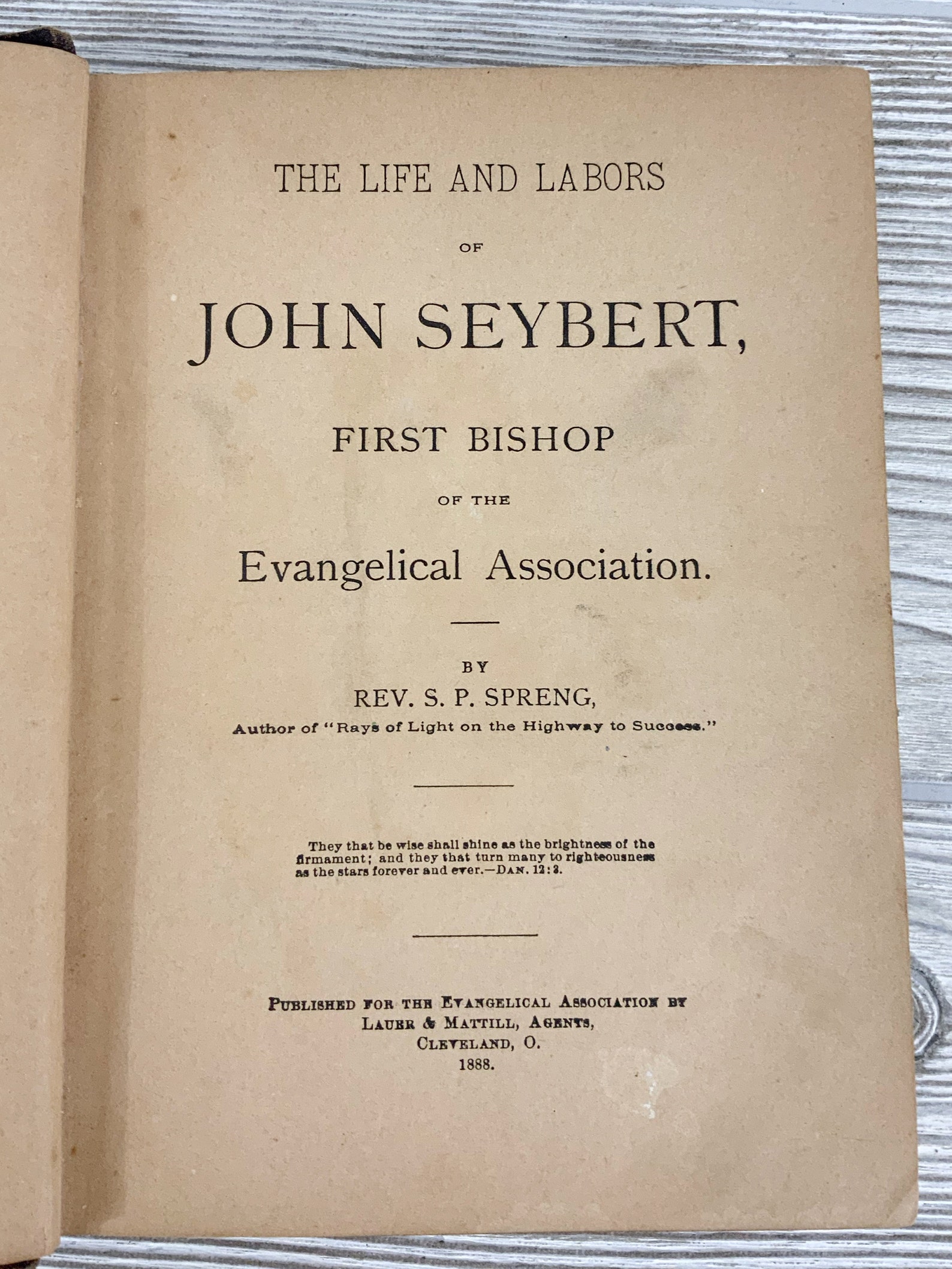 Rare the Life and Labors of John Seybert First Bishop of the | Etsy