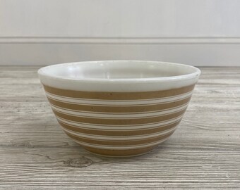 Pyrex Stripe Bowl - Etsy