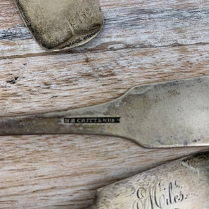 Antique Coin Silver Fiddleback Serving Spoons Set/6 HG - Etsy