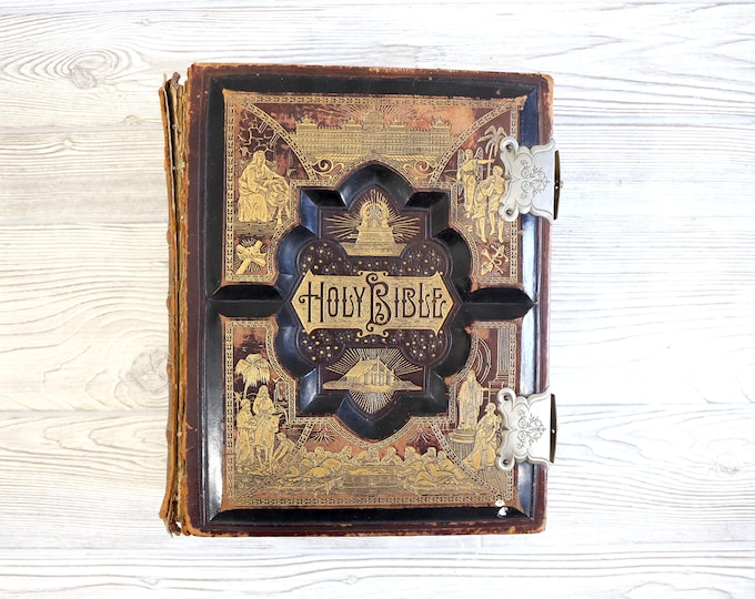 1892 Pictorial Family Bible - Self-pronouncing Edition - C.R. Parish ...