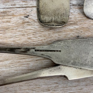 Antique Coin Silver Fiddleback Serving Spoons Set/6 HG - Etsy
