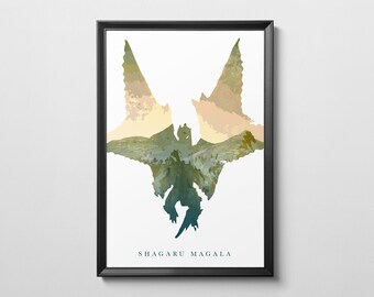 MONSTER HUNTER Inspired Gore Magala Art Print Poster | Etsy