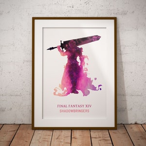FINAL FANTASY XIV Shadowbringers Inspired Dark Knight Art Print Poster ...