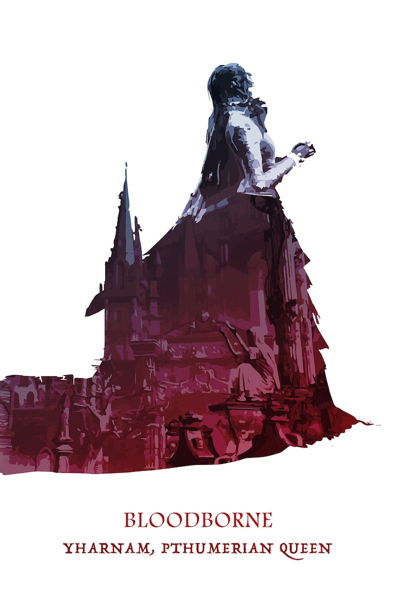 BLOODBORNE Inspired Yharnam Pthumerian Queen Art Print - Etsy