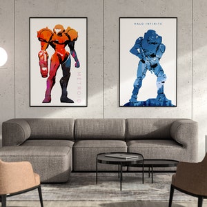 Metroid Prime Inspired Samus Art Print Poster - Etsy