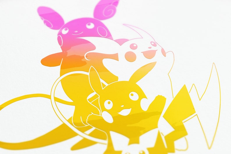 POKEMON Inspired Pikachu Art Print Poster - Etsy