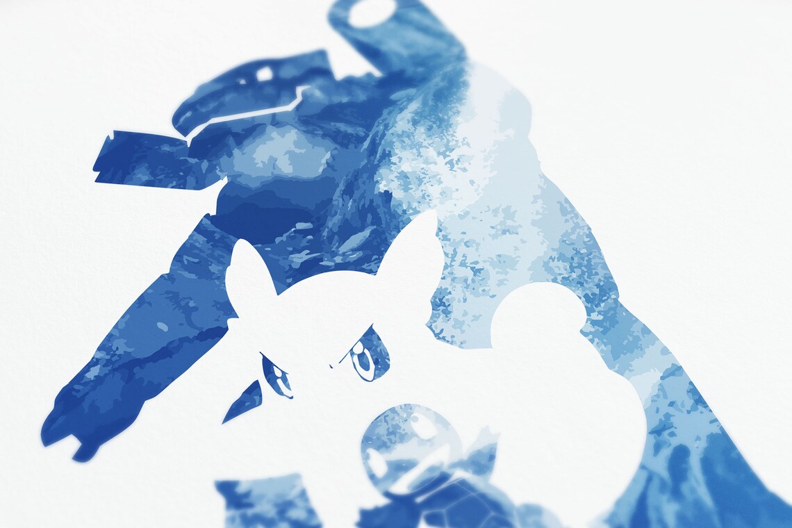 POKEMON Inspired Blastoise Art Print Poster | Etsy