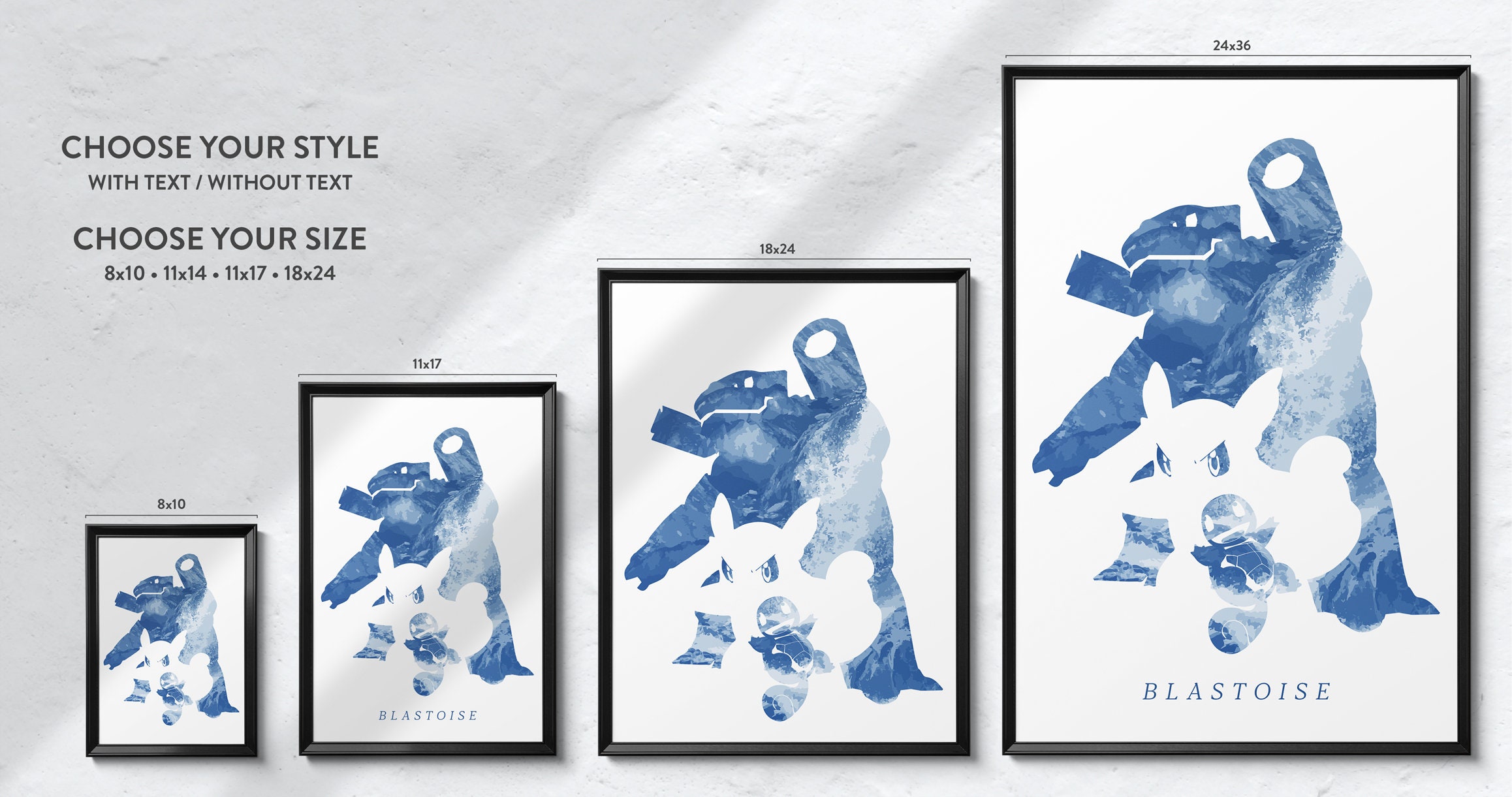 POKEMON Inspired Blastoise Art Print Poster | Etsy