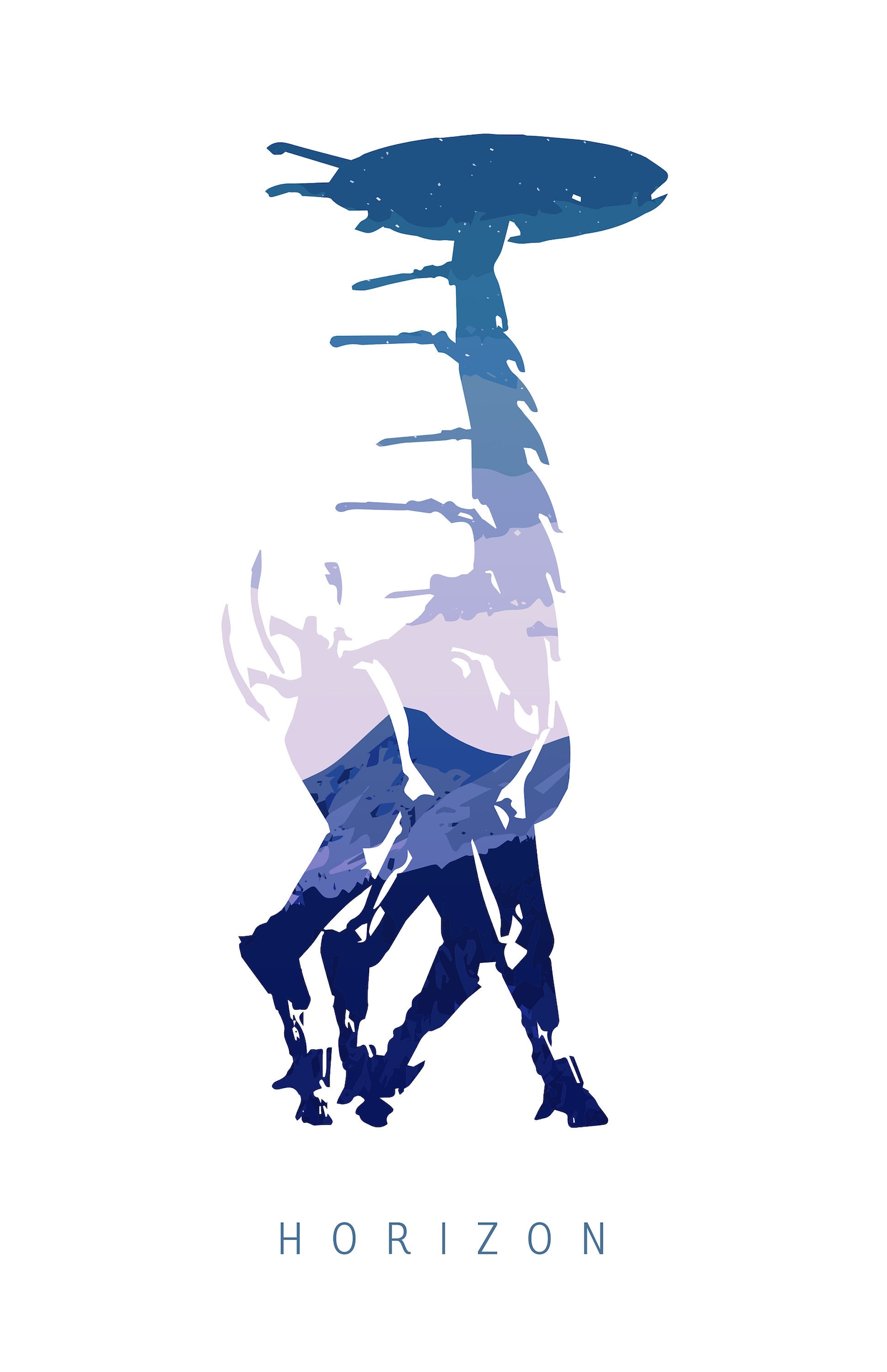 HORIZON Inspired Tallneck Art Print Poster | Etsy